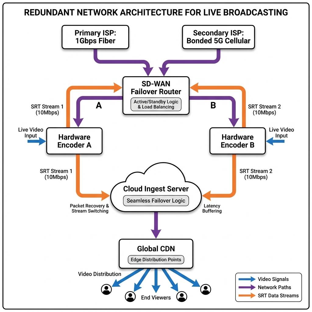 The Role of Redundant Internet Lines in CBD Corporate Broadcasts